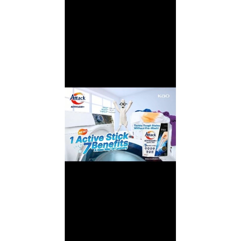 Attack ActivClean+ Laundry Stick 22pcs | Shopee Malaysia