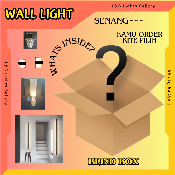 lglights Kotak Buta Blind Box Moden Lampu Dinding Wall Light Lighting ...