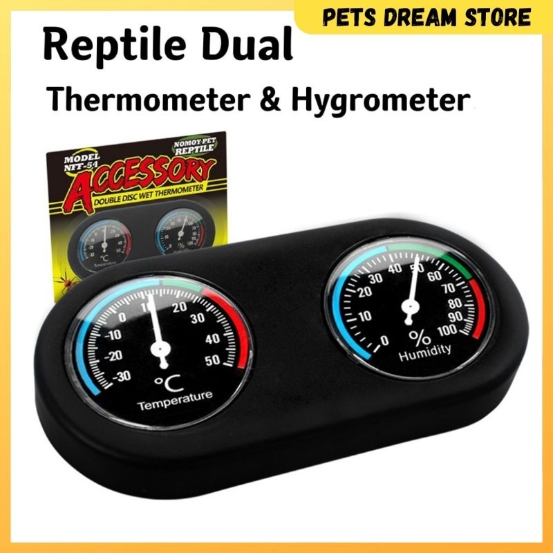 Nomoy Pet Dual Reptile Thermometer Hygrometer tortoise thermometer ...