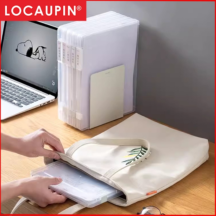 Locaupin Portable Project Case A4 File Box Document Plastic Storage Box ...