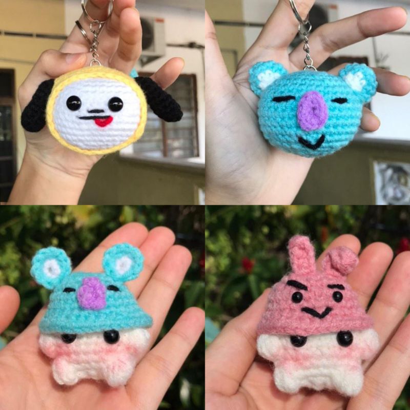 BT21 character BTS Bangtan seonyoendan KOYA RJ CHIMMY crochet plushie ...