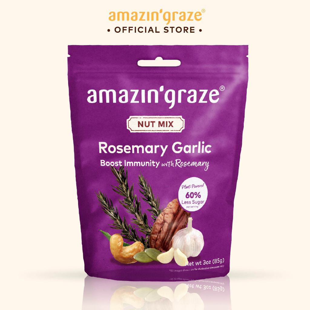 Amazin' Graze Rosemary Garlic Nut Mix (85g) | Shopee Malaysia