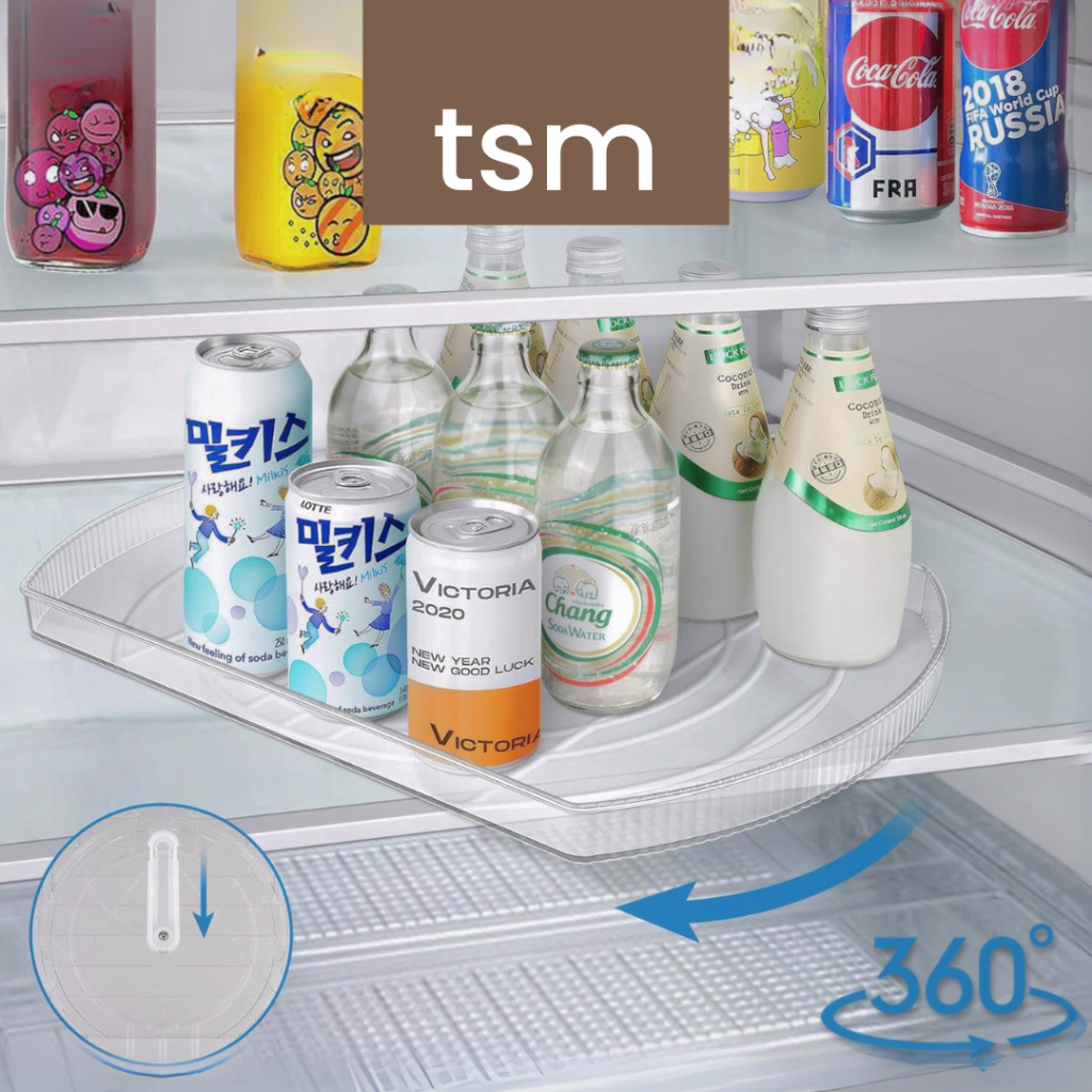 TSM Fridge Lazy Susan Fridge Rack | Free Gift | Storage Turntable ...