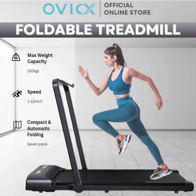 OVICX Xqiao Smart Foldable Treadmill (100kg) I5 | Shopee Malaysia