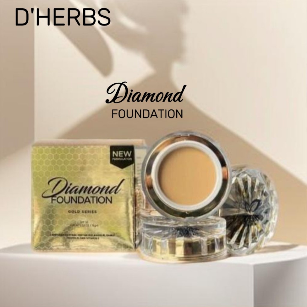 🌹 DHERBS SET MAKEUP DIAMOND FOUNDATION / BEST SKIN POWDER + FOUDATION ...