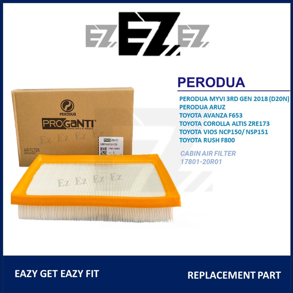 AIR FILTER PERODUA MYVI 3RD GEN 2018 D20N ARUZ TOYOTA AVANZA F653 ALTIS ...