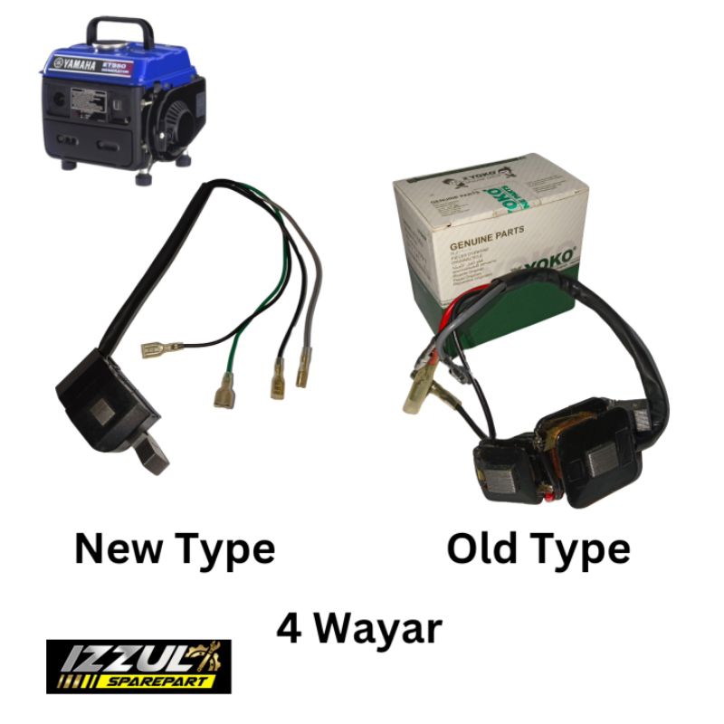 Old Type New Type Magnet Coil 4Wayar Generator Yamaha ET950 850 1000 ...