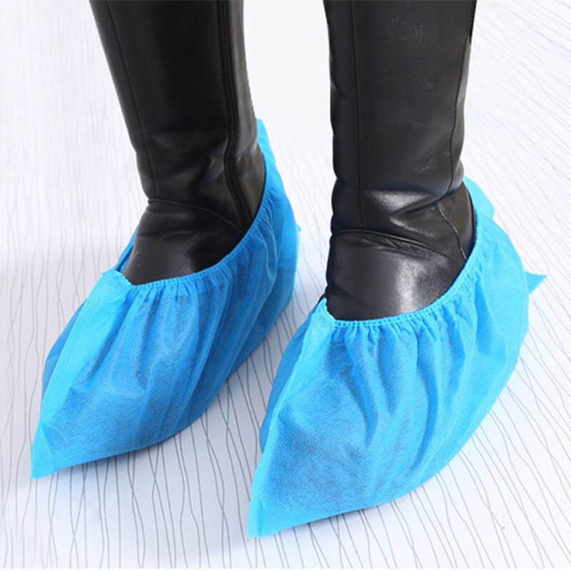 Disposable Shoe Cover / Boot Cover 100pcs (Blue) | Shopee Malaysia