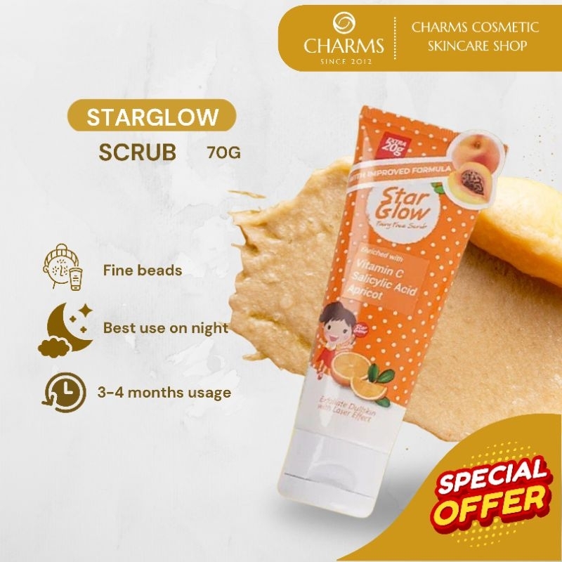 CHARMS SKINCARE - STARGLOW FACE FAIRY SCRUB (70G) (BHA SCRUB) | Shopee ...