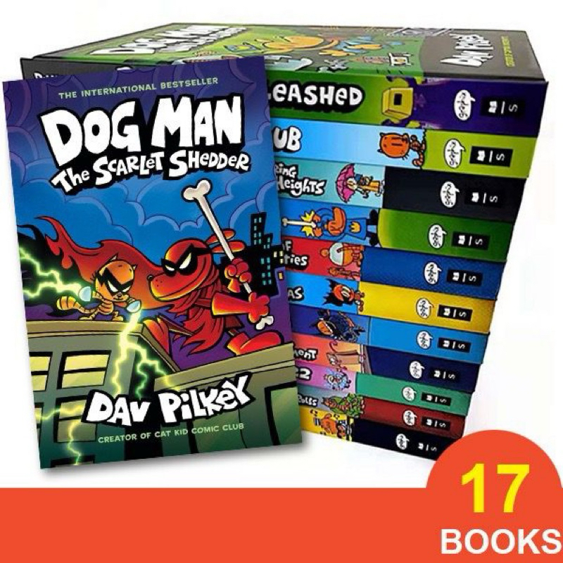[READY Stock]Dog Man / Cat Kid Collection (17 Books Hardcover) | Shopee ...