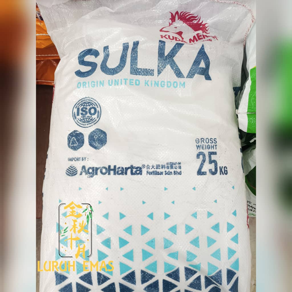 SULKA FERTILIZER 多聚硫酸盐肥料 (25KG) AGROHARTA (KUDA MERAH) Sulphate ...