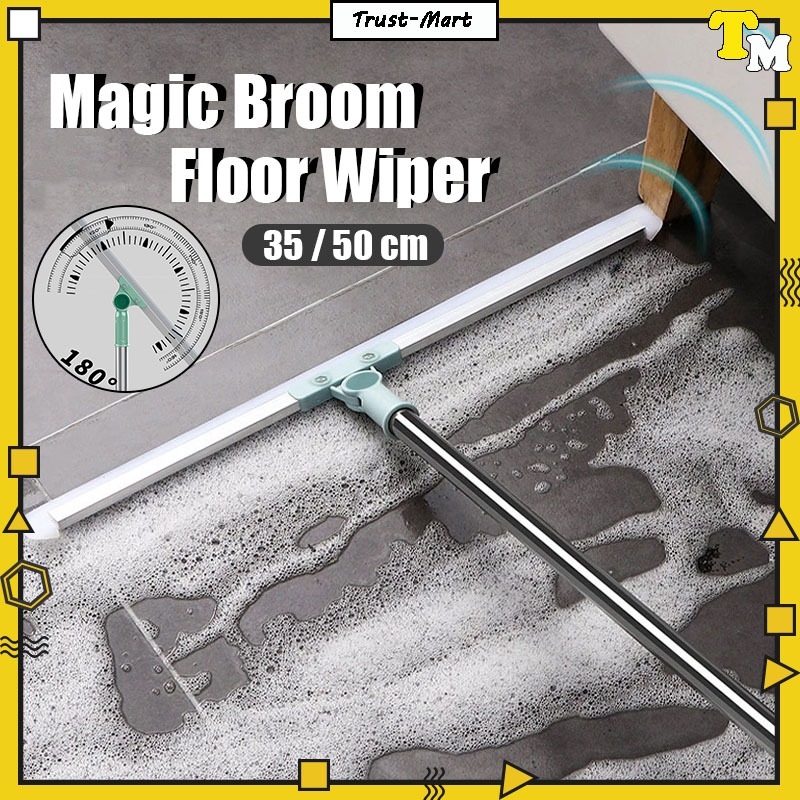 Silicone Floor Scraper 180°Degree Rotatable 35/50CM Magic Wiper Floor ...