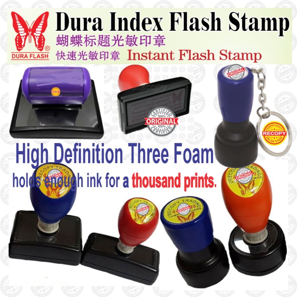 Same-day shipping | Dura Index Triple Foam Flash Stamp | Company Stamp ...