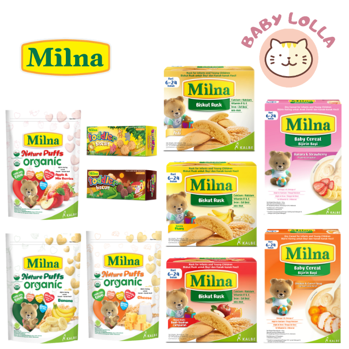CLEARANCE CNY!! KALBE MILNA Biskut Rusk, Cereals, Toddler Biscuits ...