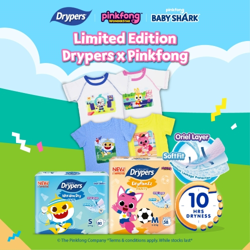 DRYPERS WEE WEE DRY WWD TAPE TWIN PACK S80X2/XL50X2 FOC T SHIRT ...
