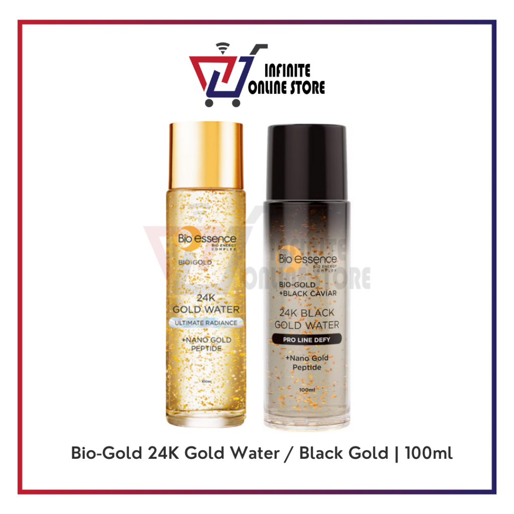 BIO-ESSENCE Bio-Gold 24K Gold Water / Black Gold Water (100ml) | Shopee ...