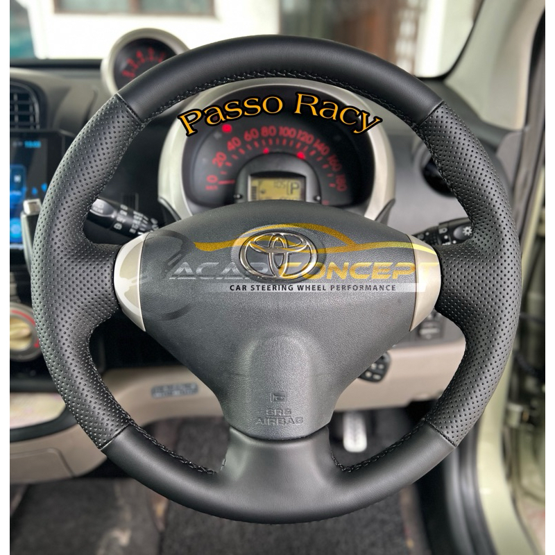 Toyota Passo Racy Cover Steering Wheel Wrap Original Cutting Leather ...