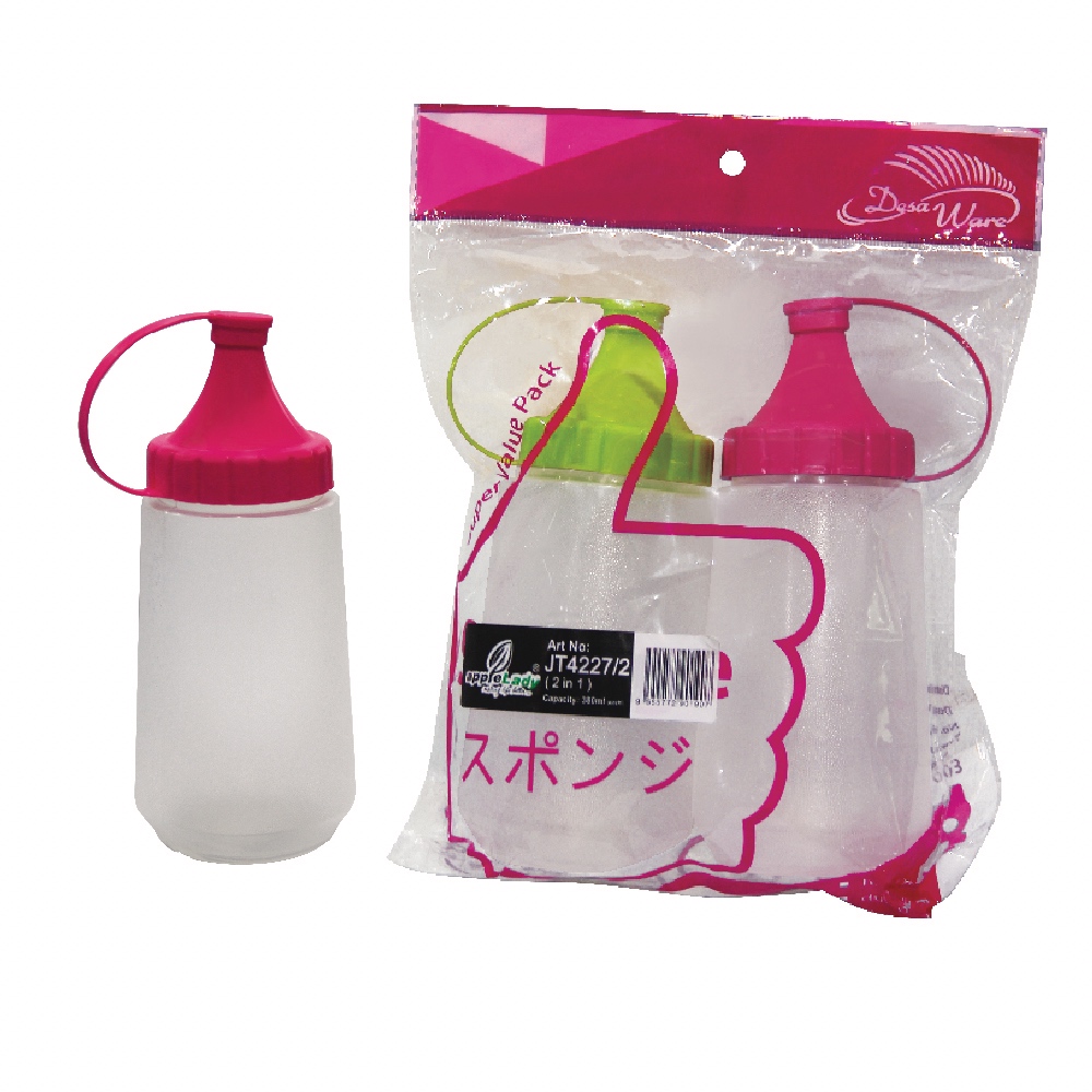 AppleLady 380ML Squeeze Bottle 2 in 1 combo set/Sos Bottle/ Botol sos ...