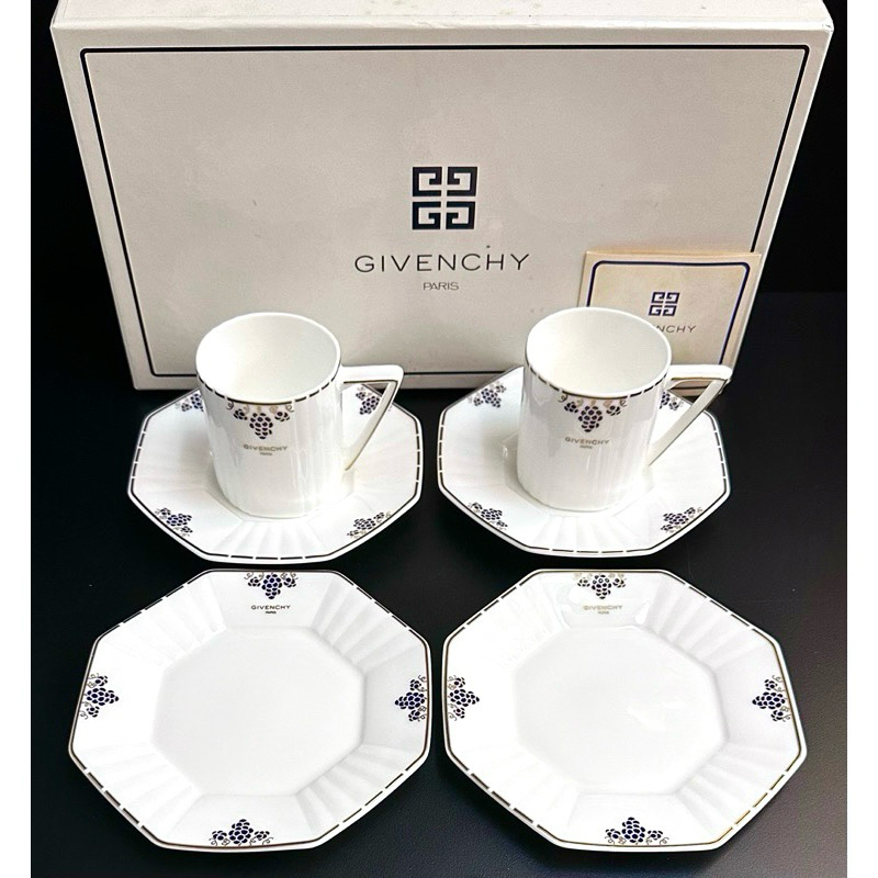 Givenchy Paris 2 Sets BO-231 Bone China Coffee Cup Set & Side Plate in ...