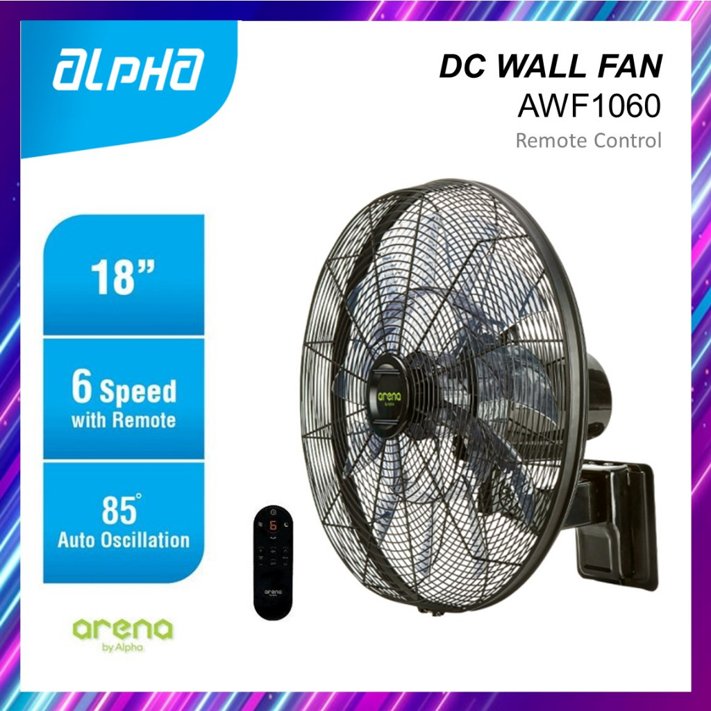 Alpha 18" Industrial Wall Fan ARENA DC WALL FAN AWF1060 18inch / Kipas ...