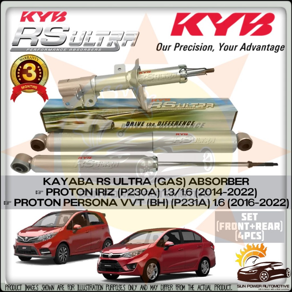KAYABA KYB RS ULTRA Heavy Duty Proton Iriz / Persona BH VVT Gas Shock ...