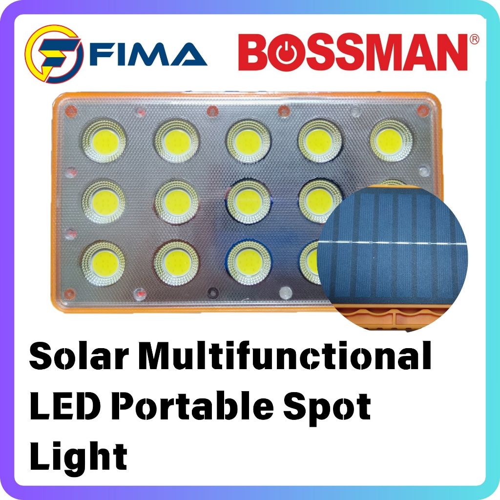 Bossman Solar Multifunctional LED Portable Spot Light | Shopee Malaysia