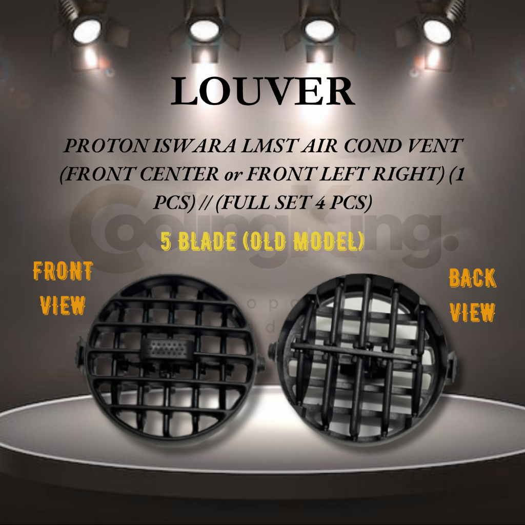 Proton Iswara LMST Air-Cond Vent/ Louver BLACK (5 Blade OR 2 Blade ...