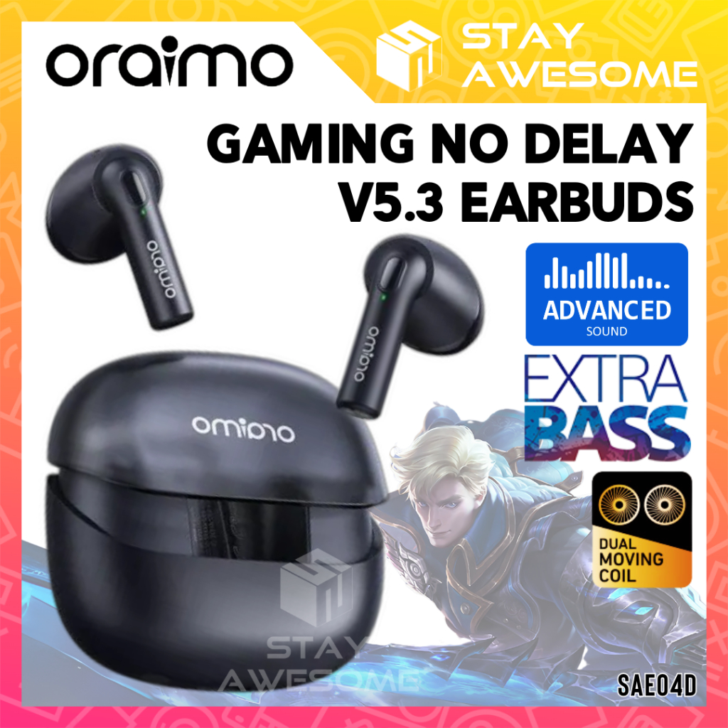 ORAIMO Gaming Bass ENC Noise Cancelling Bluetooth 5.3 No Delay Wireless ...