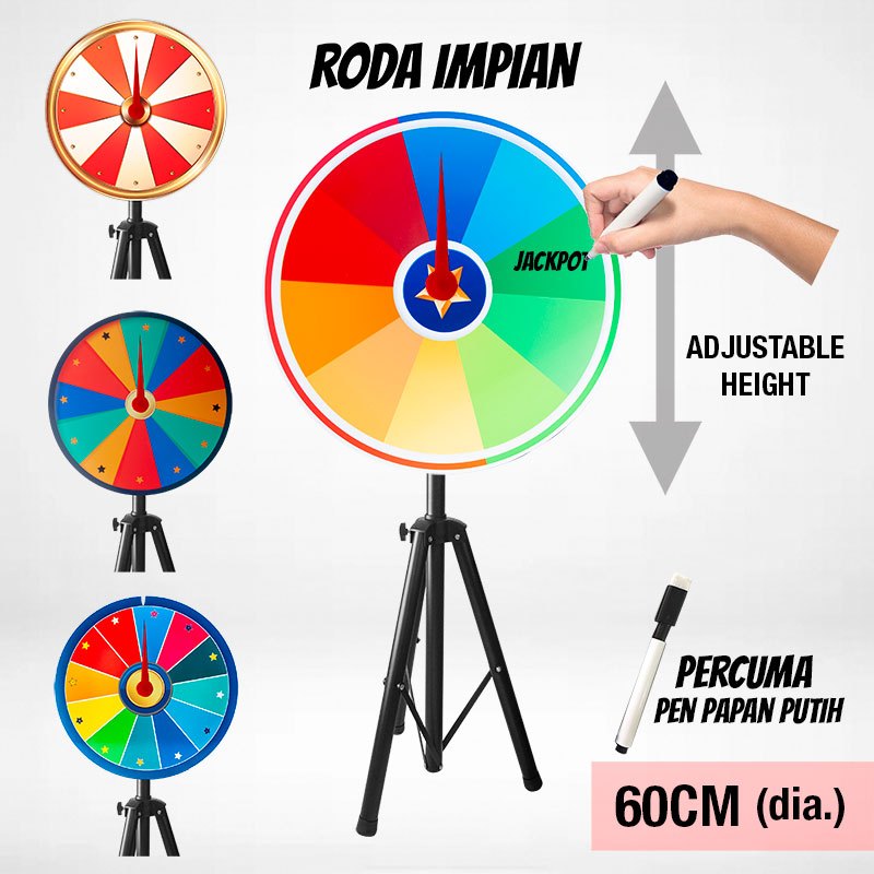 Lucky Wheel | Tripod | Roda impian | Wheel of fortune game | 60cm ...
