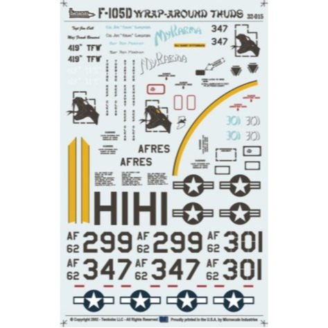 Two Bobs Aviation Graphics 32-015 1/32 F-105D Hill AFB Wrap Around ...