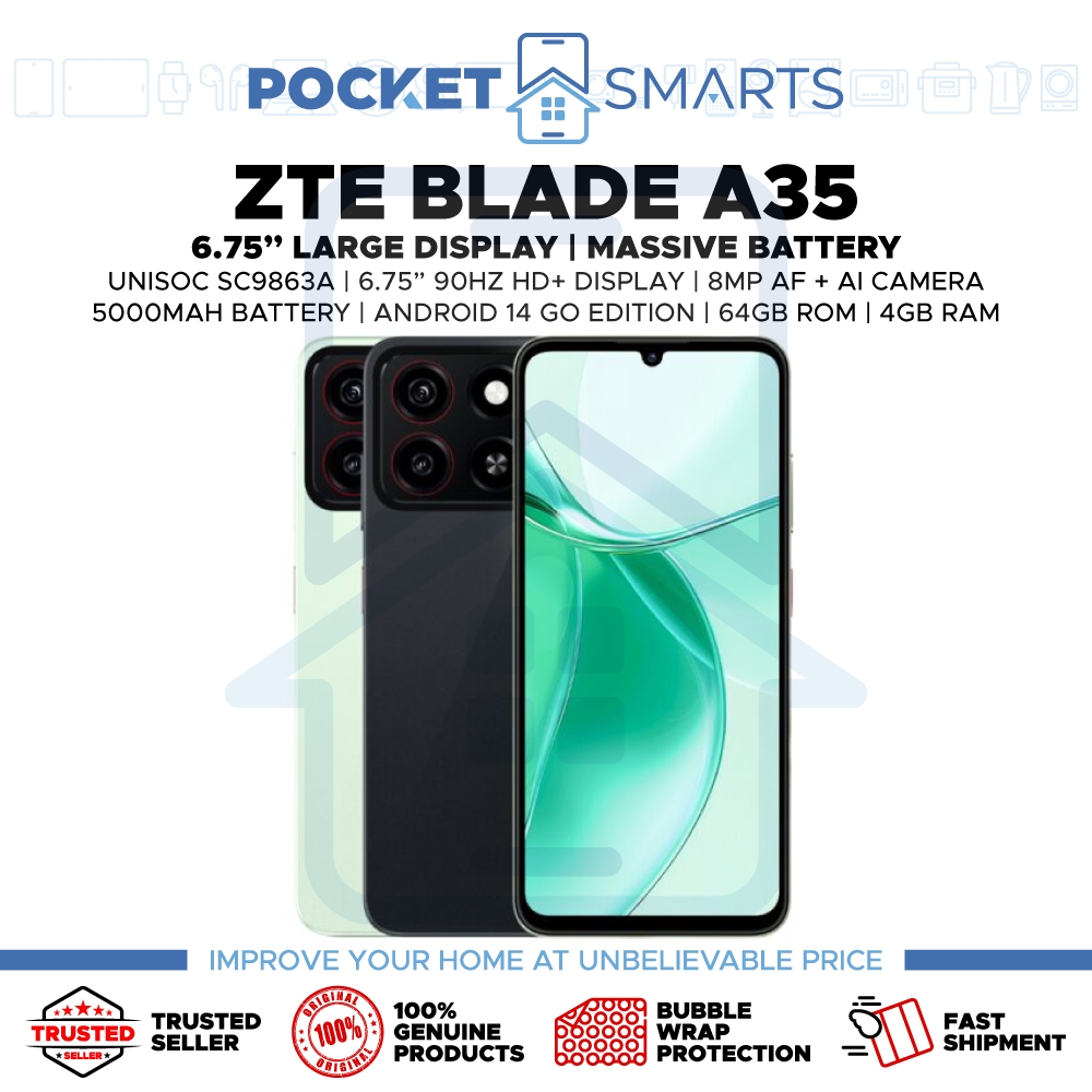 [Malaysia Set] ZTE Blade A35 (64GB ROM | 4GB RAM) 1 Year ZTE Malaysia ...