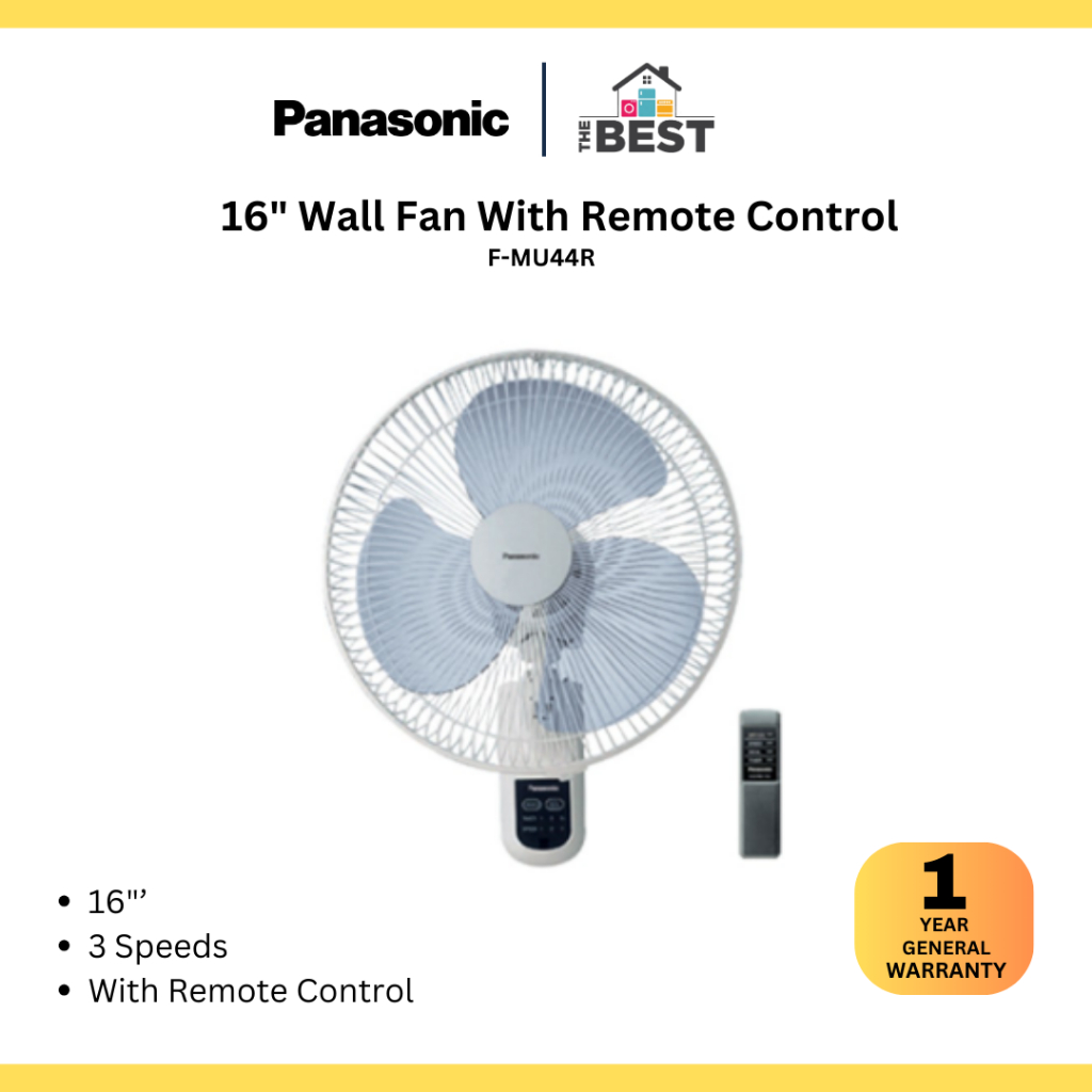 Panasonic 16'' Wall Fan With Remote Control F-MU44R | Shopee Malaysia