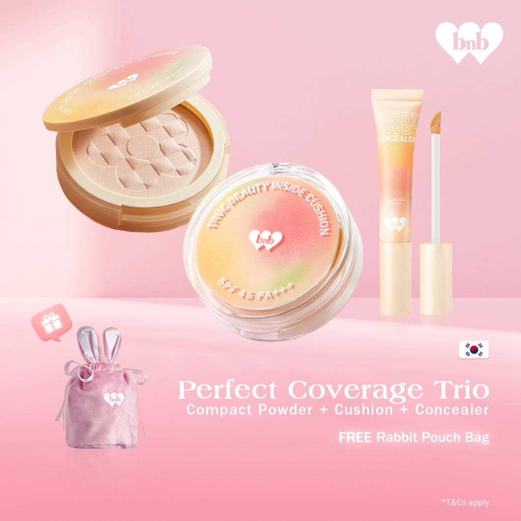 BNB barenbliss Perfect Coverage Trio Bundle - Cushion, Compact Powder ...