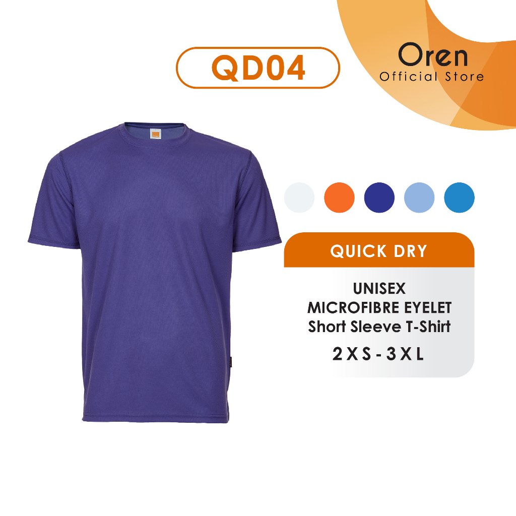 Oren Sport QD Quick Dry Plain T-Shirt QD04 | Shopee Malaysia