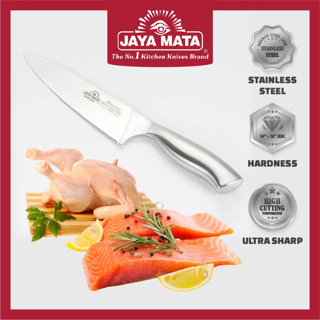 [JAYA MATA] Diamond Stainless Steel Chef’s Knife (8") JM295 (Kitchen ...