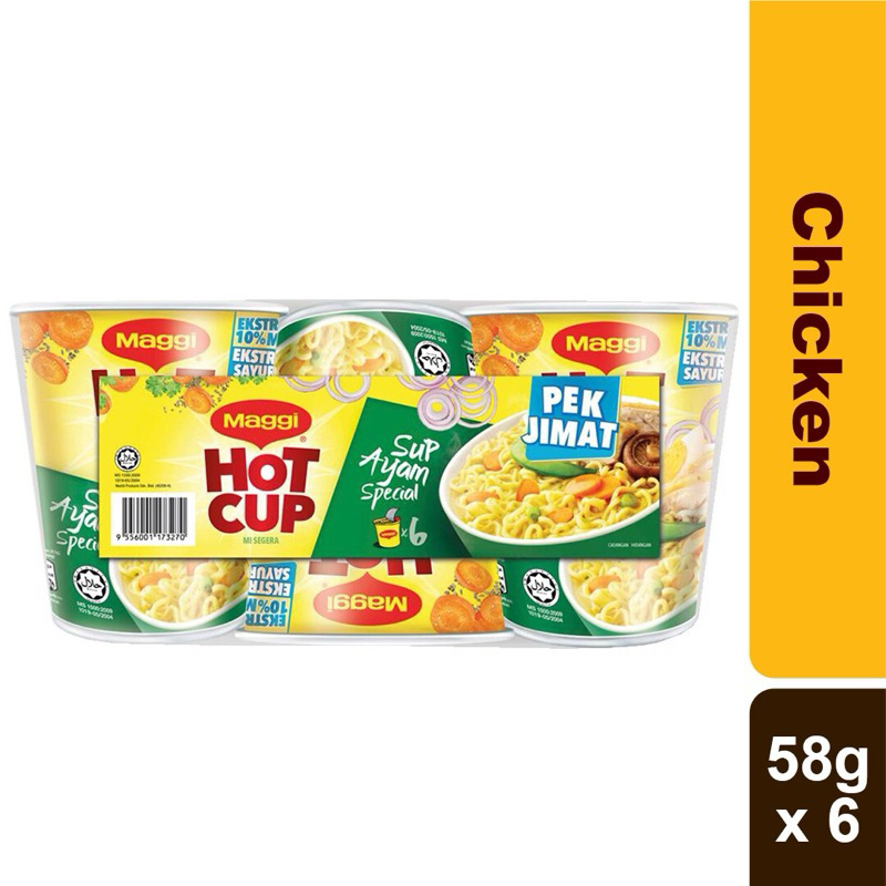 MAGGI KARI HOT CUP x6 cups （chicken / curry） | Shopee Malaysia