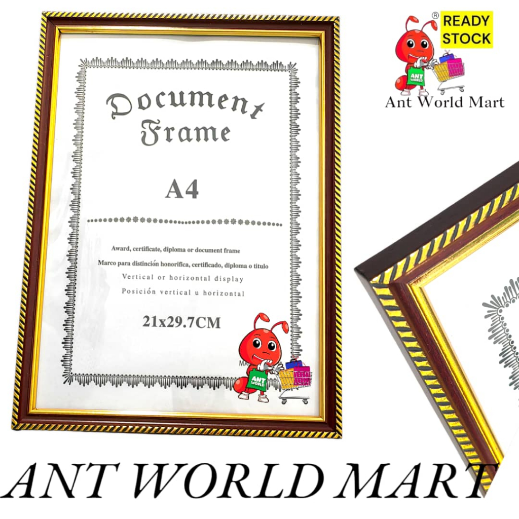 Ready Stock!!! Acrylic Frame Certificate Frame A4 Document Frame Hiasan ...