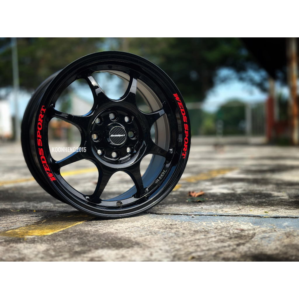 New Car Sport Rim WEDSSPORT TC05 Wheels 15x6.5J 8x100/114.3 ET40 Glossy Black - Made in Thailand ...