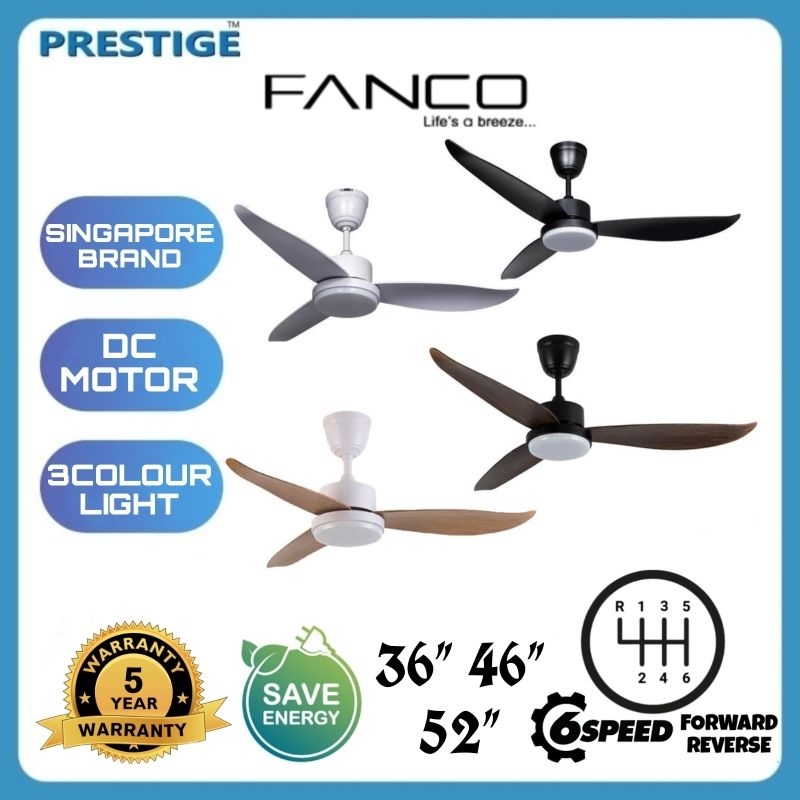 {SINGAPORE BRAND}FANCO BREEZA 36''46"52"DC MOTOR FAN WITH LIGHT/BABY ...