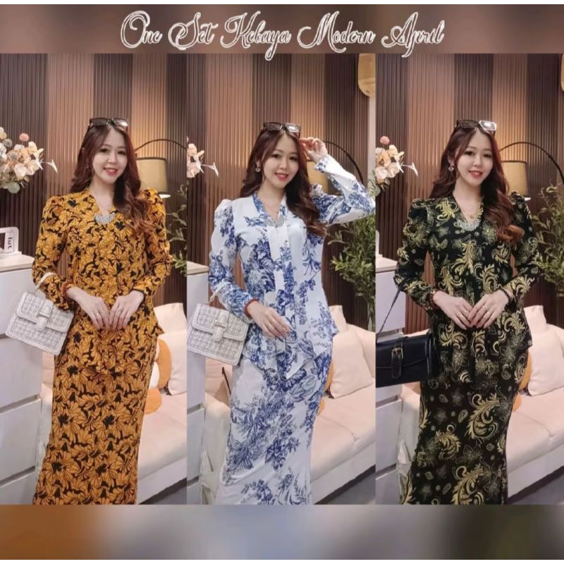 One Set Mini Kebaya Modern April - By Velvet World | Shopee Malaysia