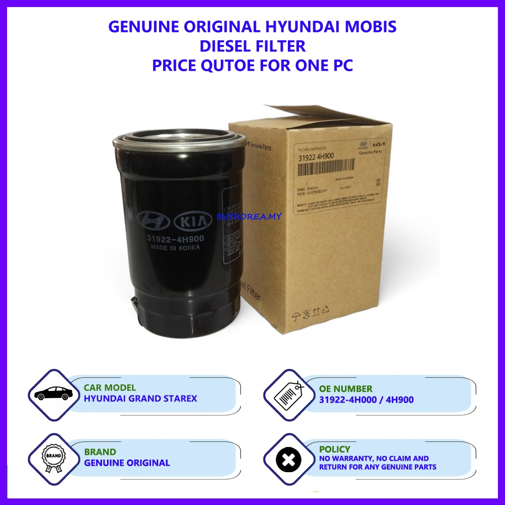 Hyundai Grand Starex Genuine Original / Korea Aftermarket Diesel Filter ...