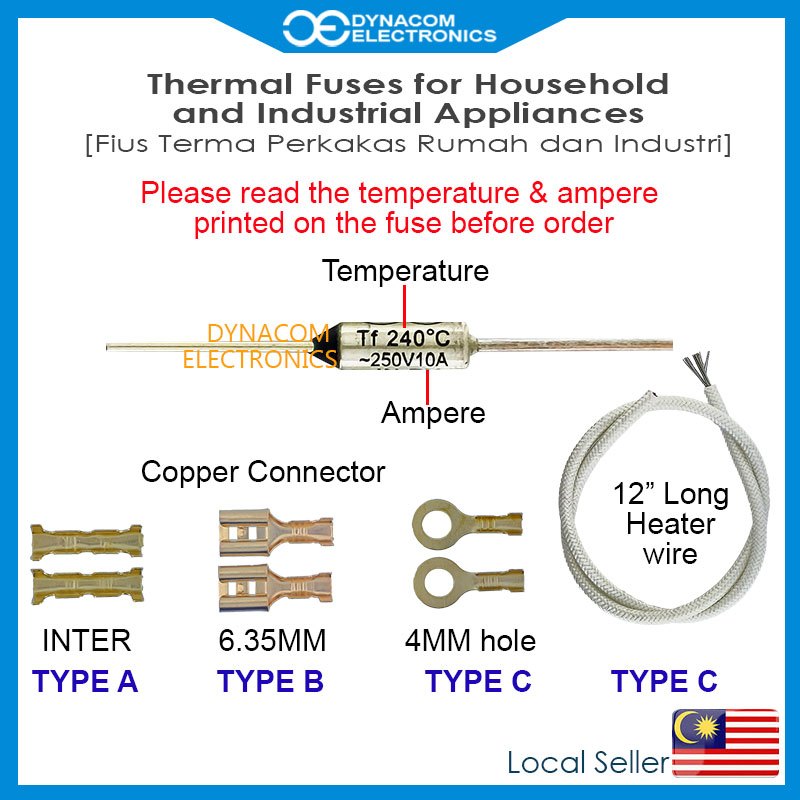 Thermal Fuses for Household and Industrial Appliances [Fius Terma ...