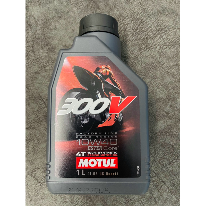 MOTUL 300V FACTORY LINE 10W40 ROAD RACING 4T ESTER FULL SYNTHETIC ENGINE OIL / MINYAK HITAM ...