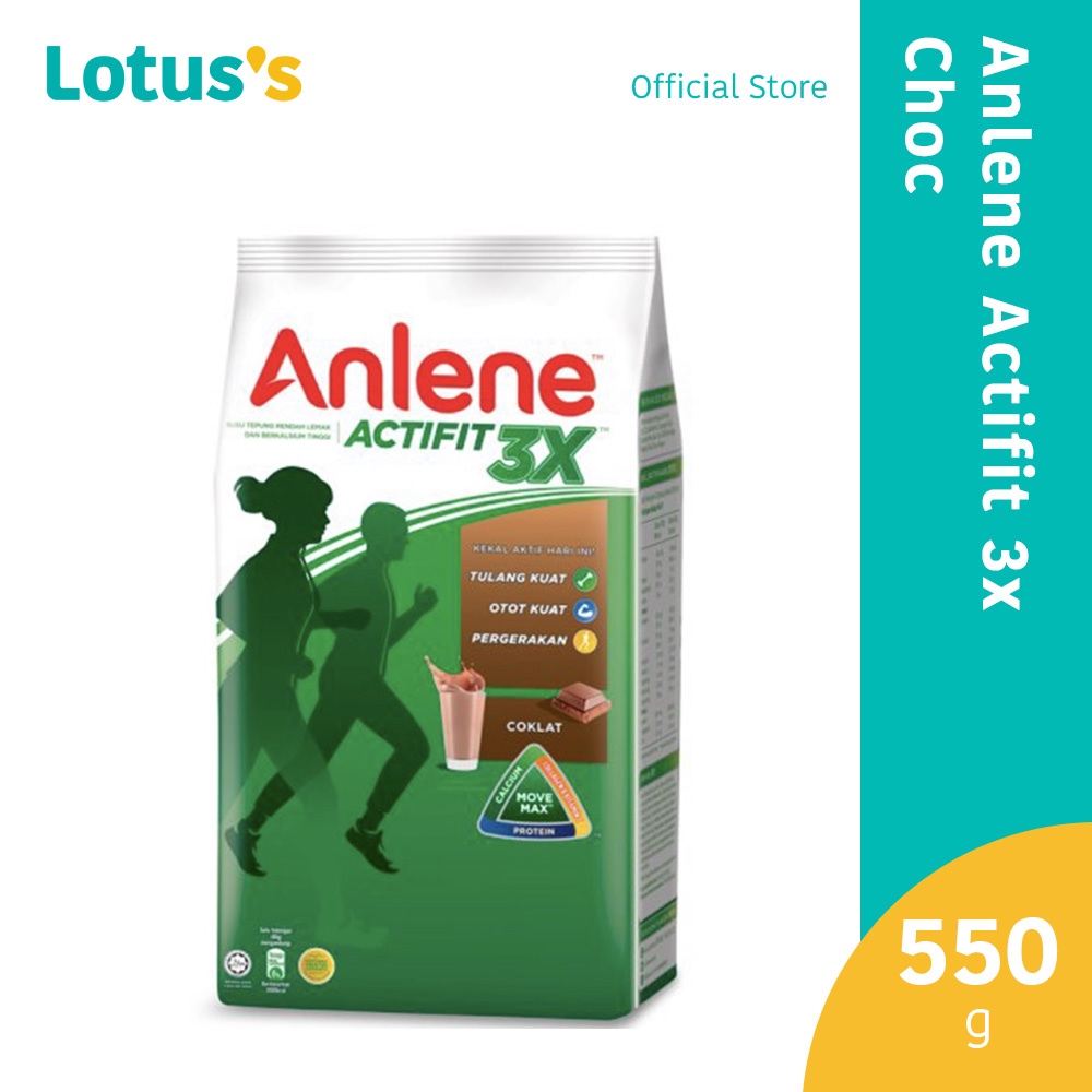 ANLENE ACTIFIT CHOCOLATE 3X 550G | Shopee Malaysia