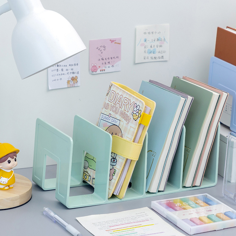 Book Rack, Desktop Book Rack, Plastic Rack DIY Table Book Rack, Book ...