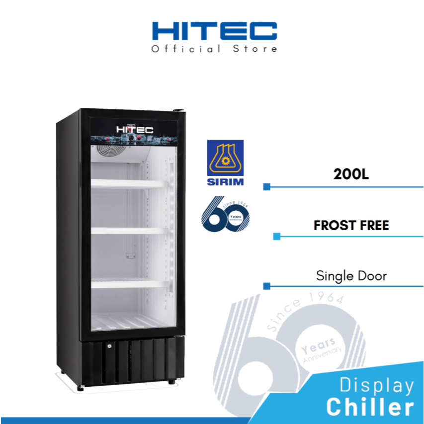 HITEC Display Chiller (200L) HTC-220FFC Frost Free ,Mechanical Temperature Control | Shopee Malaysia