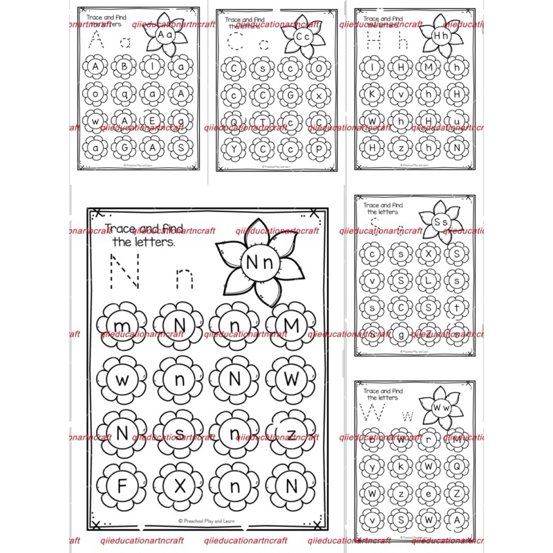 Flower Themed Letter Find Alphabet&Trace PDF | Shopee Malaysia