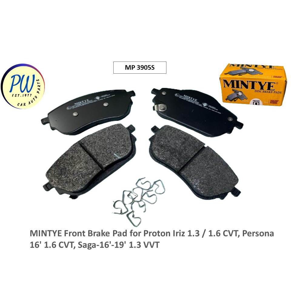 PROTON Iriz, Persona, Saga Front Brake Pad ( MINTYE - MP 3905S ...