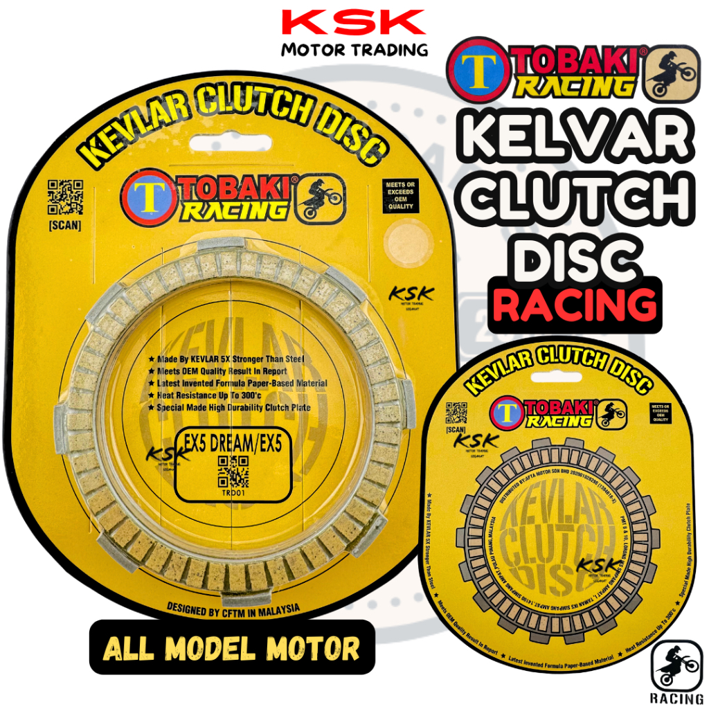 【RAYA SALE】TOBAKI RACING CLUTCH PLATE KULIT KELVAR DISC LC135 Y15 Y125 ...