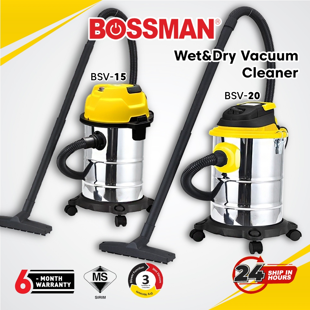 BOSSMAN BSV-20 & BSV-15 Stainless Steel Tank 3IN1 Wet Dry & Blow Vacuum ...